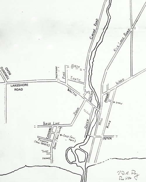 Port Hope street map (1834)